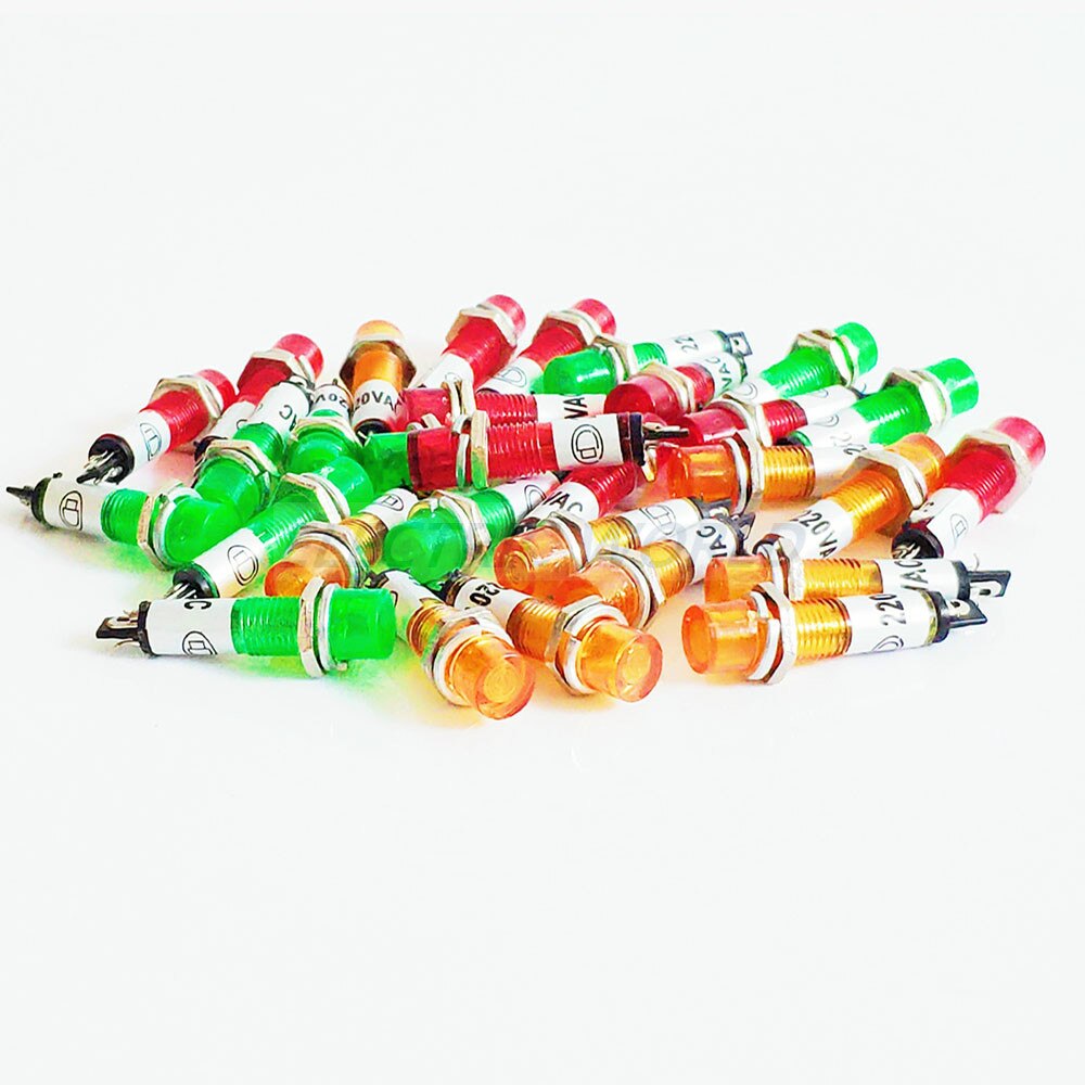 LED 7mm loch 5PCS Metall kunststoff Anzeige lichte... – Vicedeal