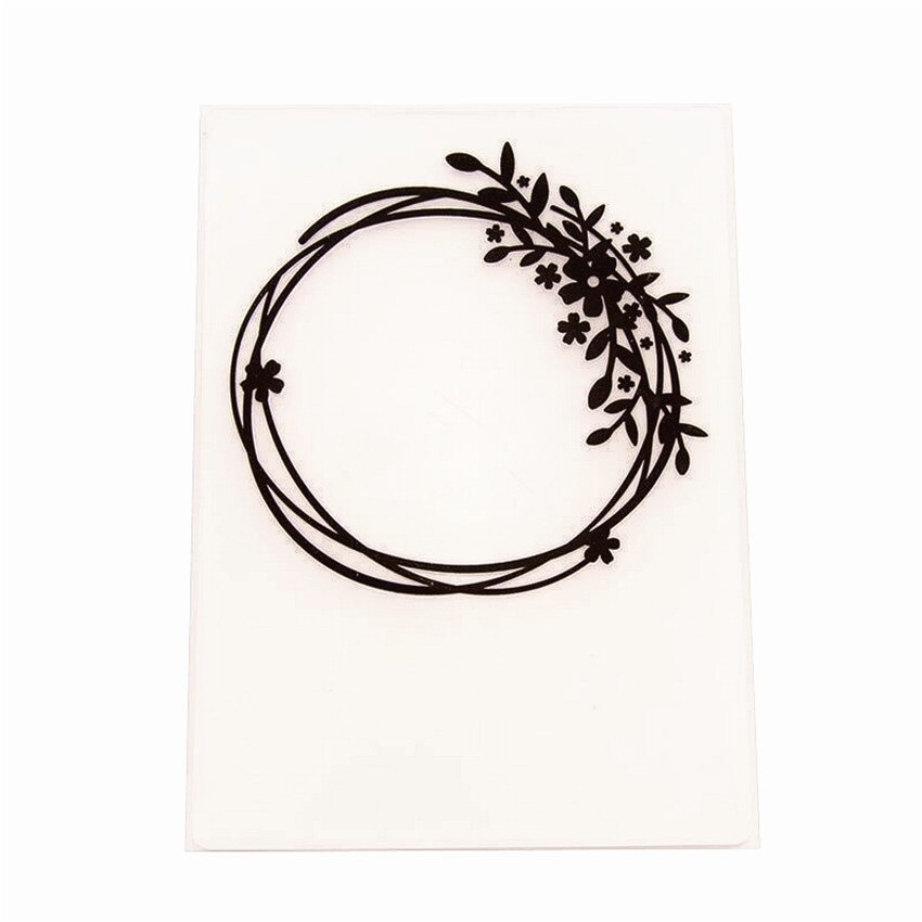 10.5x14.8cm wreath Embossing folders Plastic bump ... – Grandado