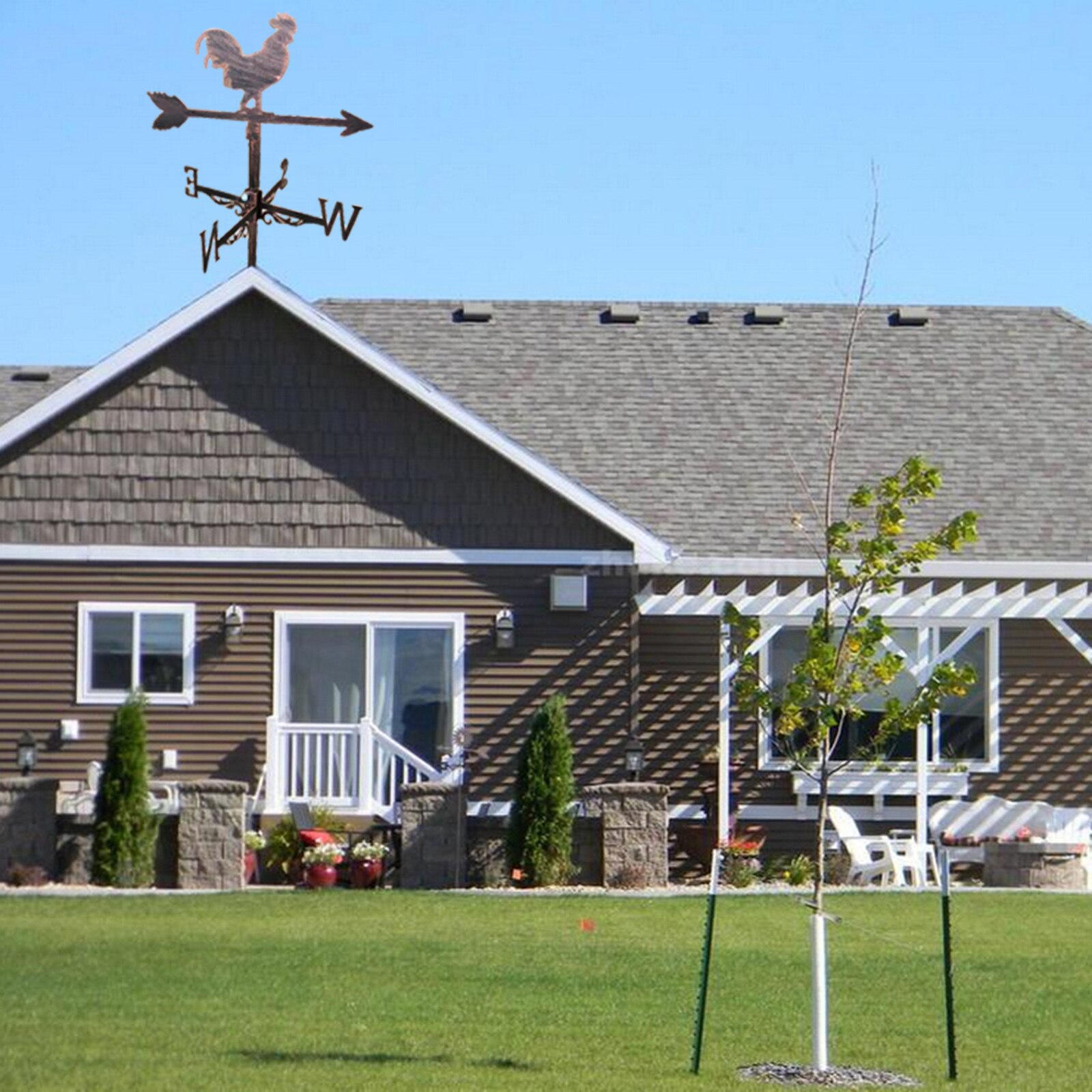 Stainless Iron Weathervane Weather Vane Outdoor De... – Vicedeal