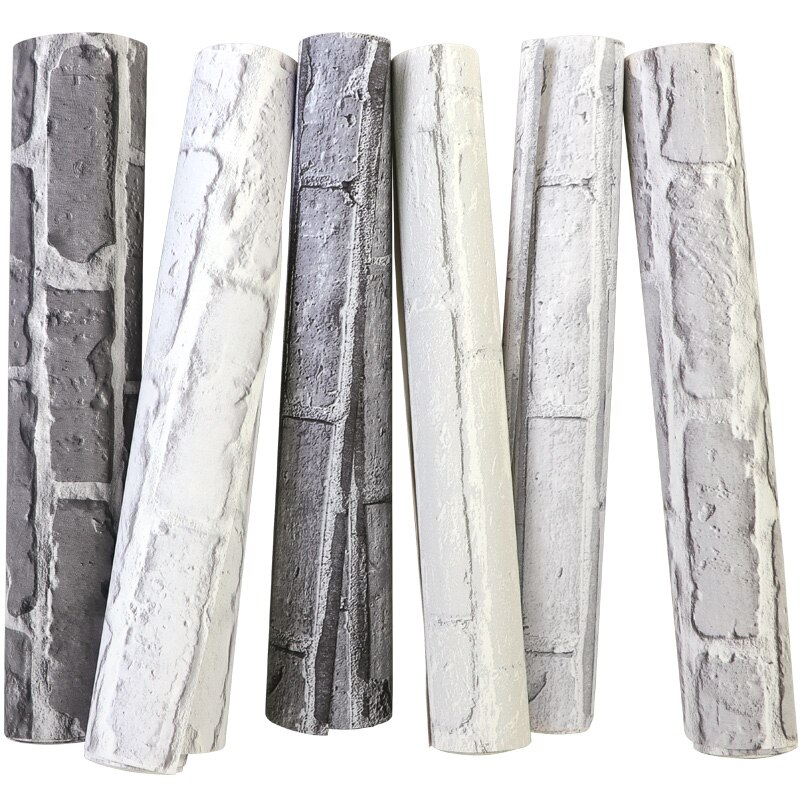 Wit Grijs Imitatie Baksteen Behang Roll Vintage Ba... – Grandado