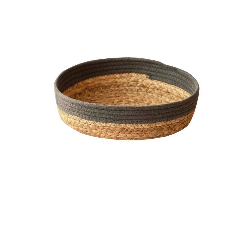 28/30cm Hand-Woven Round Rattan Storage Basket Fru... – Grandado