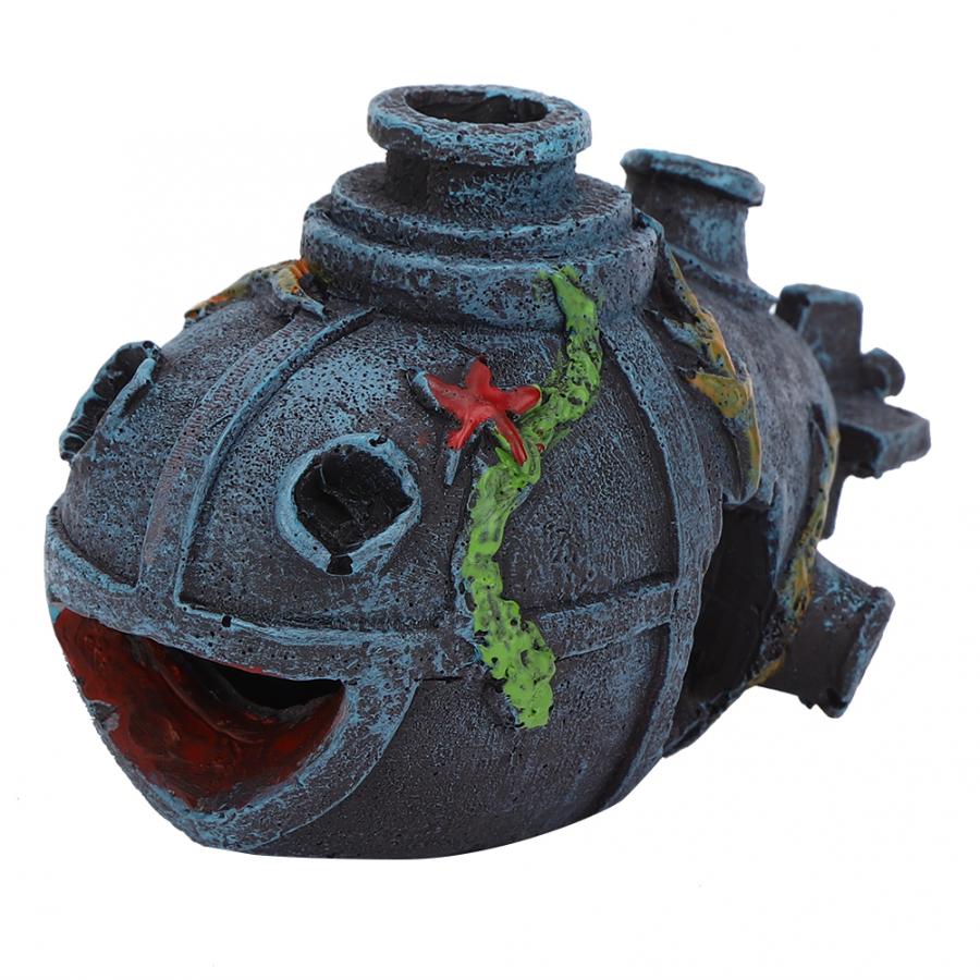 Aquarium Ornament Pirate Sunk Ship Shipwreck Boat ... – Grandado