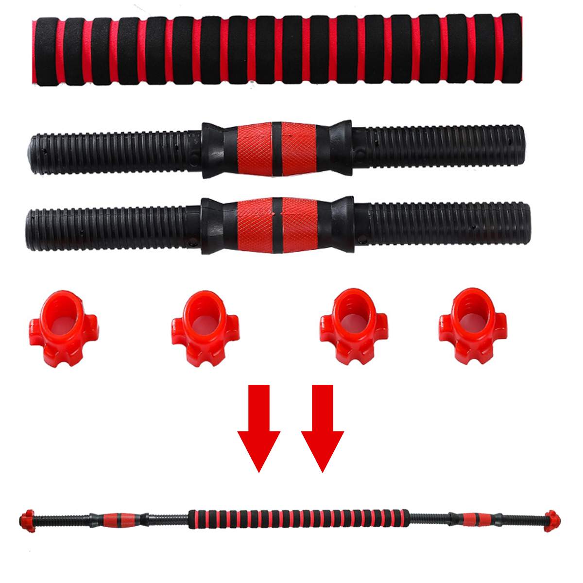 2 Pcs 40/50cm Chrome Dumbbell Rod Solid Steel Weig... – Vicedeal