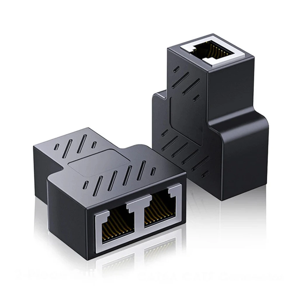 RJ45 Splitter Adapter 1 tot 2 Dual Female USB naar... – Vicedeal