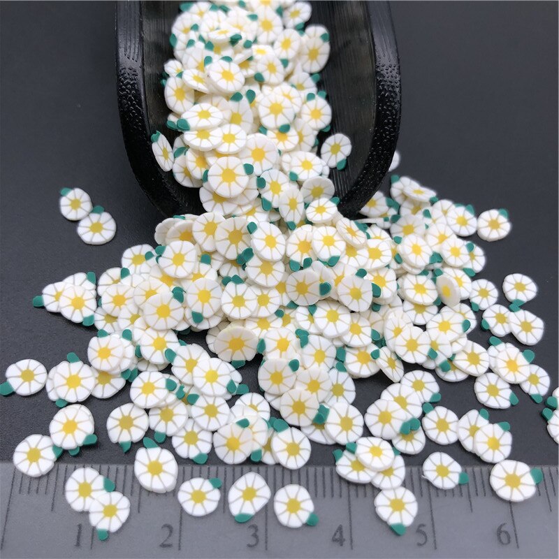 50g Daisy Flower Polymer Clay Sprinkle For Kids Di... – Grandado