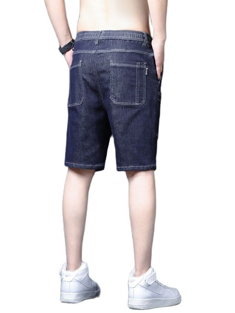 Summer Men Denim Shorts Stretch Thin Cotton Denim ... – Grandado