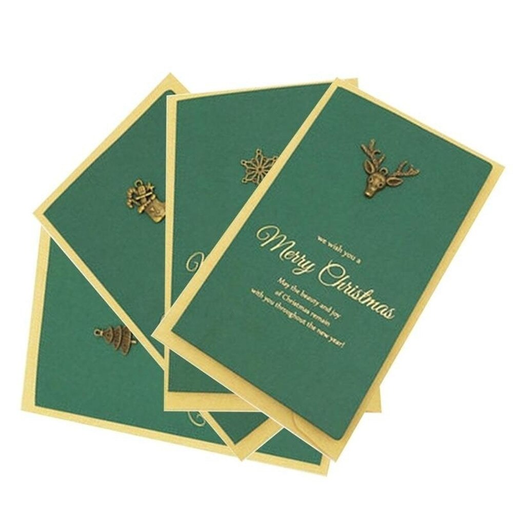 Gold Embossed chrismas Card Greeting cards Merry x... – Grandado