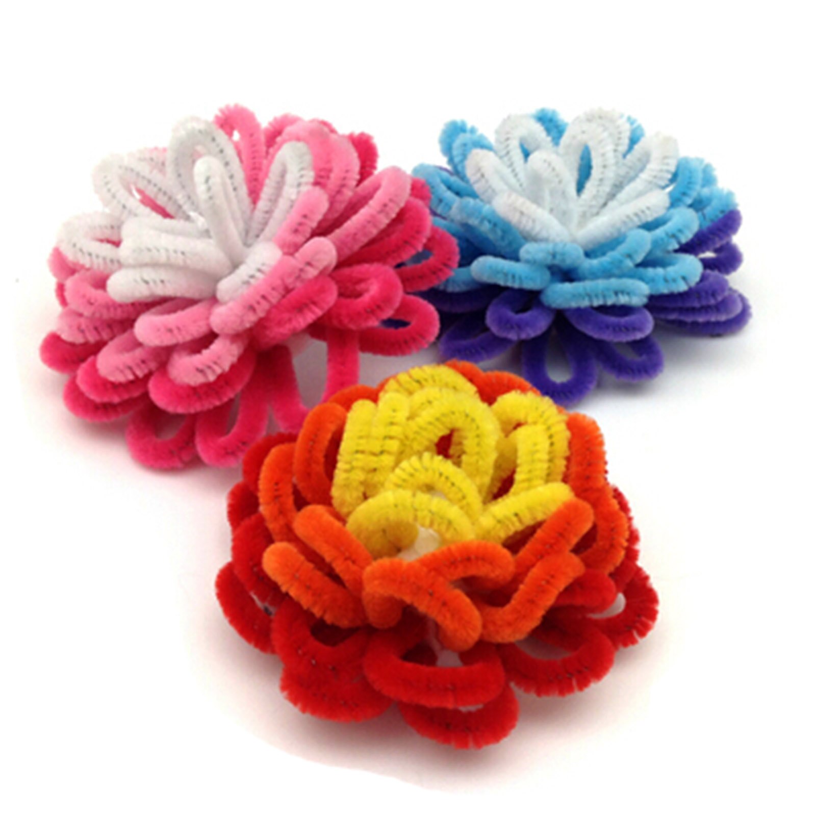 DIY Handicraft Chenille Stem 100Pcs Plush Villus S... – Grandado