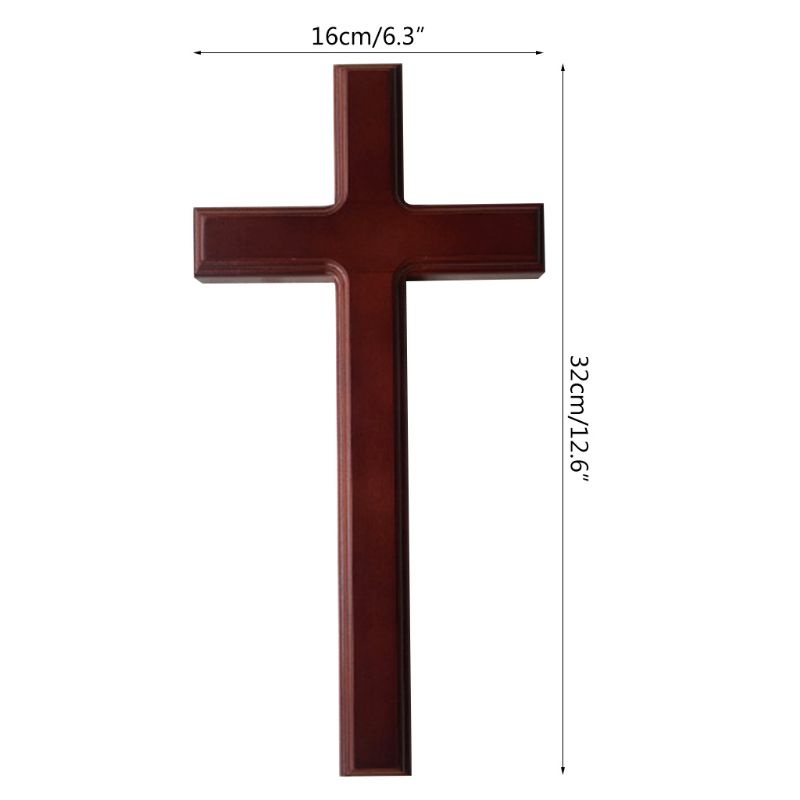 32cm Wood Jesus Christ Cross Wall Mounted Church R... – Grandado