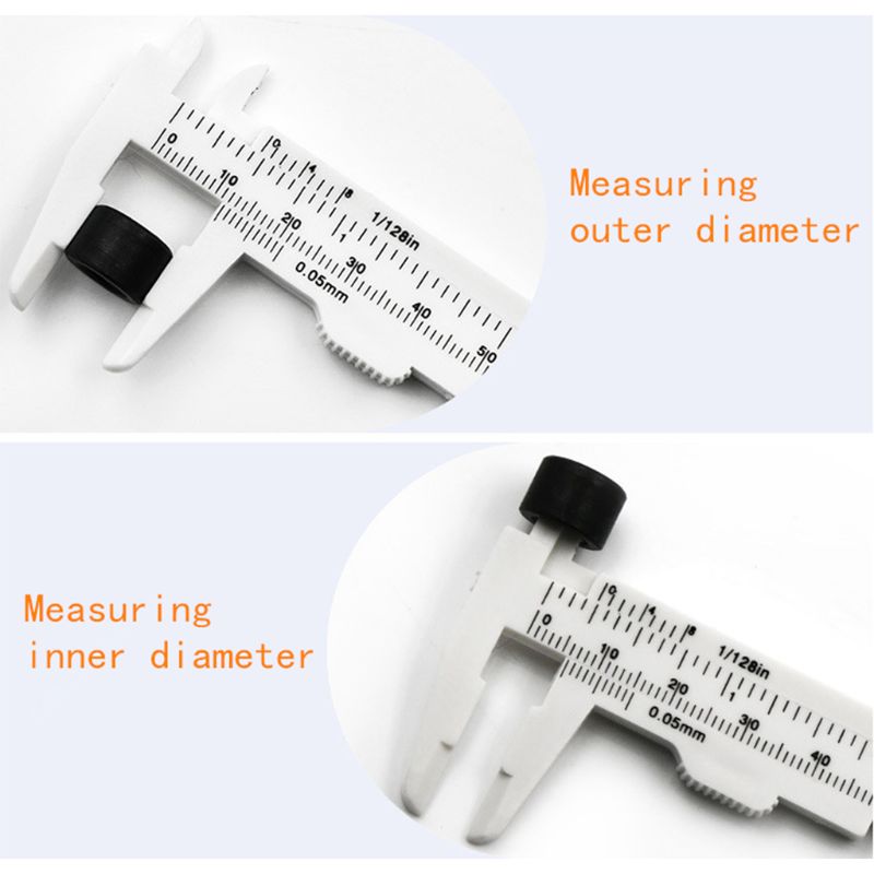 2pcs 0-80mm Double Rule Scale Plastic Vernier Cali... – Grandado