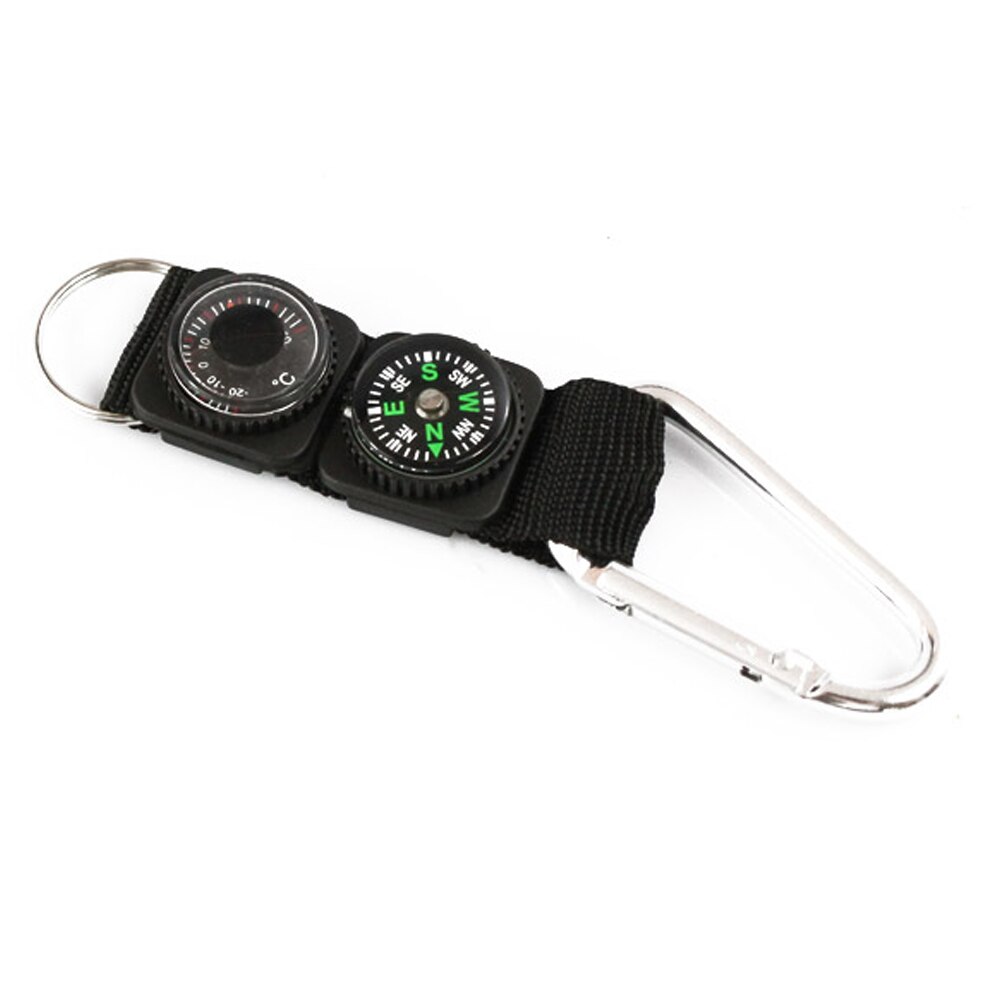 Portable Compass Thermometer Hanging Ring Carabine... – Grandado