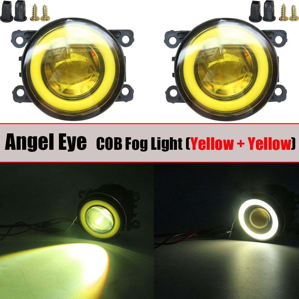 2 Pieces Car Fog Light 4000LM LED Halo Ring Angel ... – Grandado