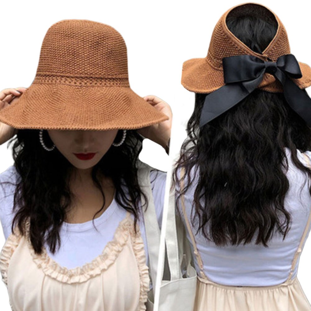 Women Girl Straw Hat Summer Cap Hand-Made Folding ... – Grandado