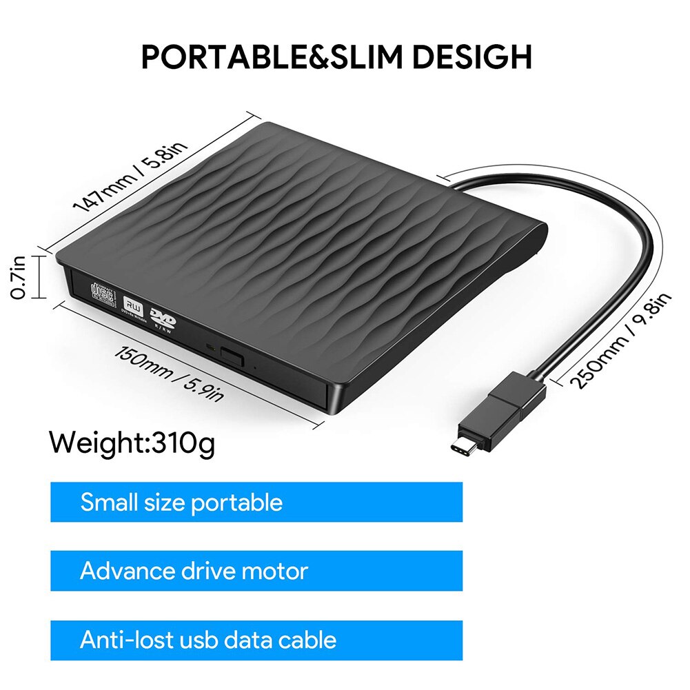 USB 3,0 CD DVD externo Rewriter Writer transferenc... – Grandado