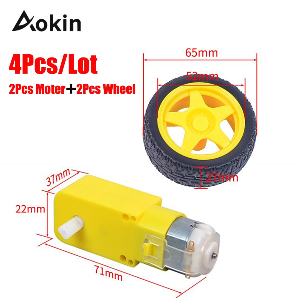 Dc Elektrische Motor Met Plastic Tt Motor Wiel 3-6... – Grandado