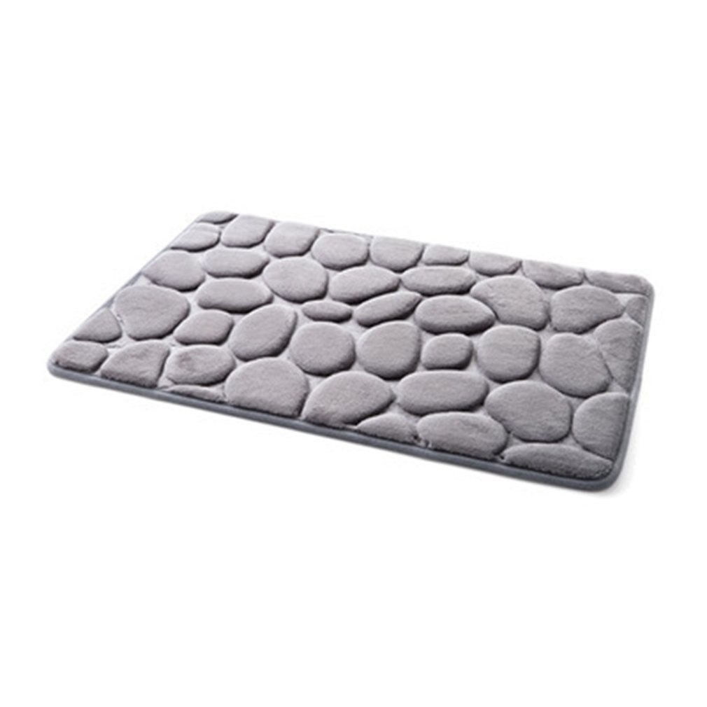 Practical Non-Slip 3D Cobblestone Solid Color Home... – Grandado
