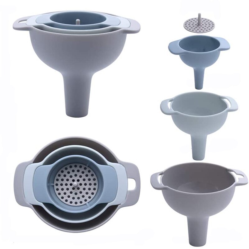 4-in-1 Funnels Set Oil Funnel Strainer Kitchen Too... – Vicedeal