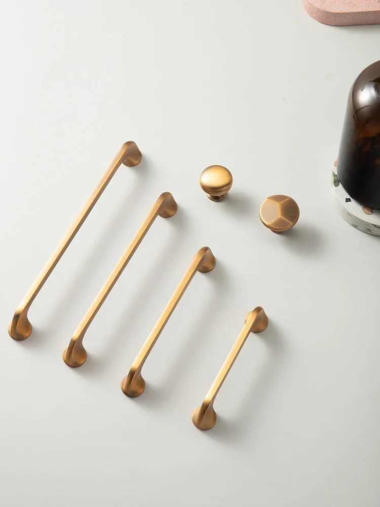 Modern Arch Pull High-end Yellow Bronze Drawer Kno... – Grandado