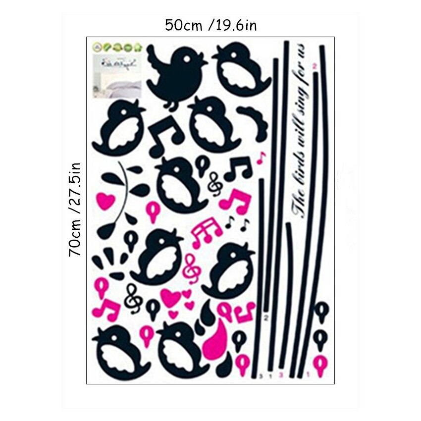 Children Band cartoon Musical Note wall decals 3d ... – Vicedeal