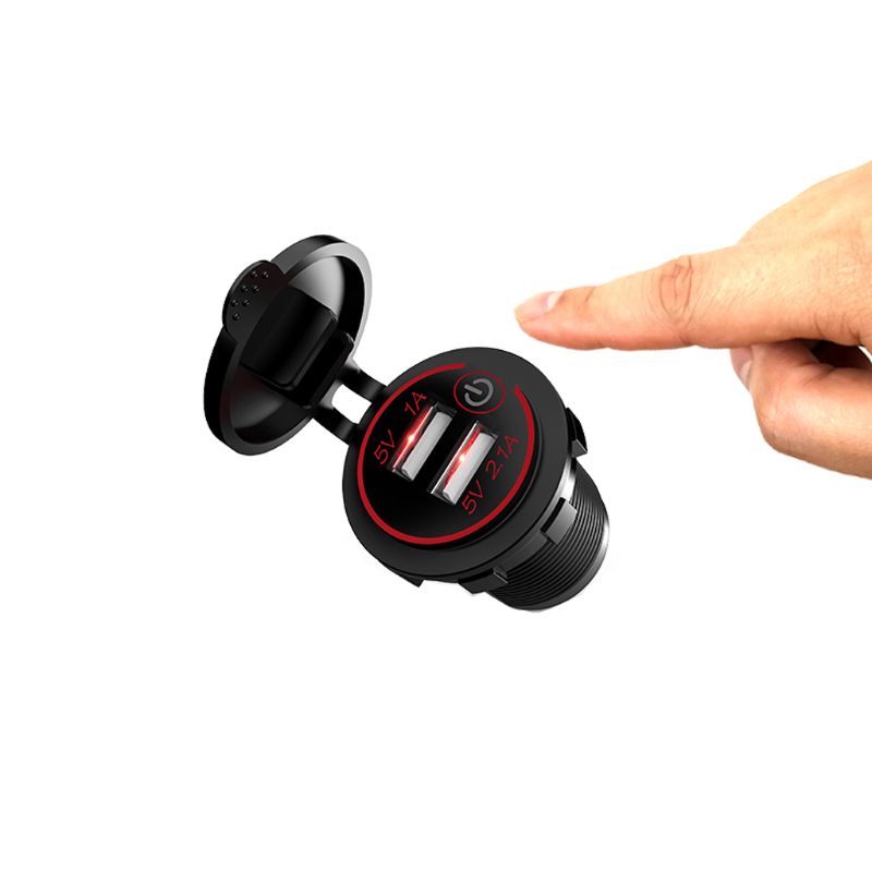 Waterdichte 12V 24V Dual USB LED Car Charger Met T... – Vicedeal