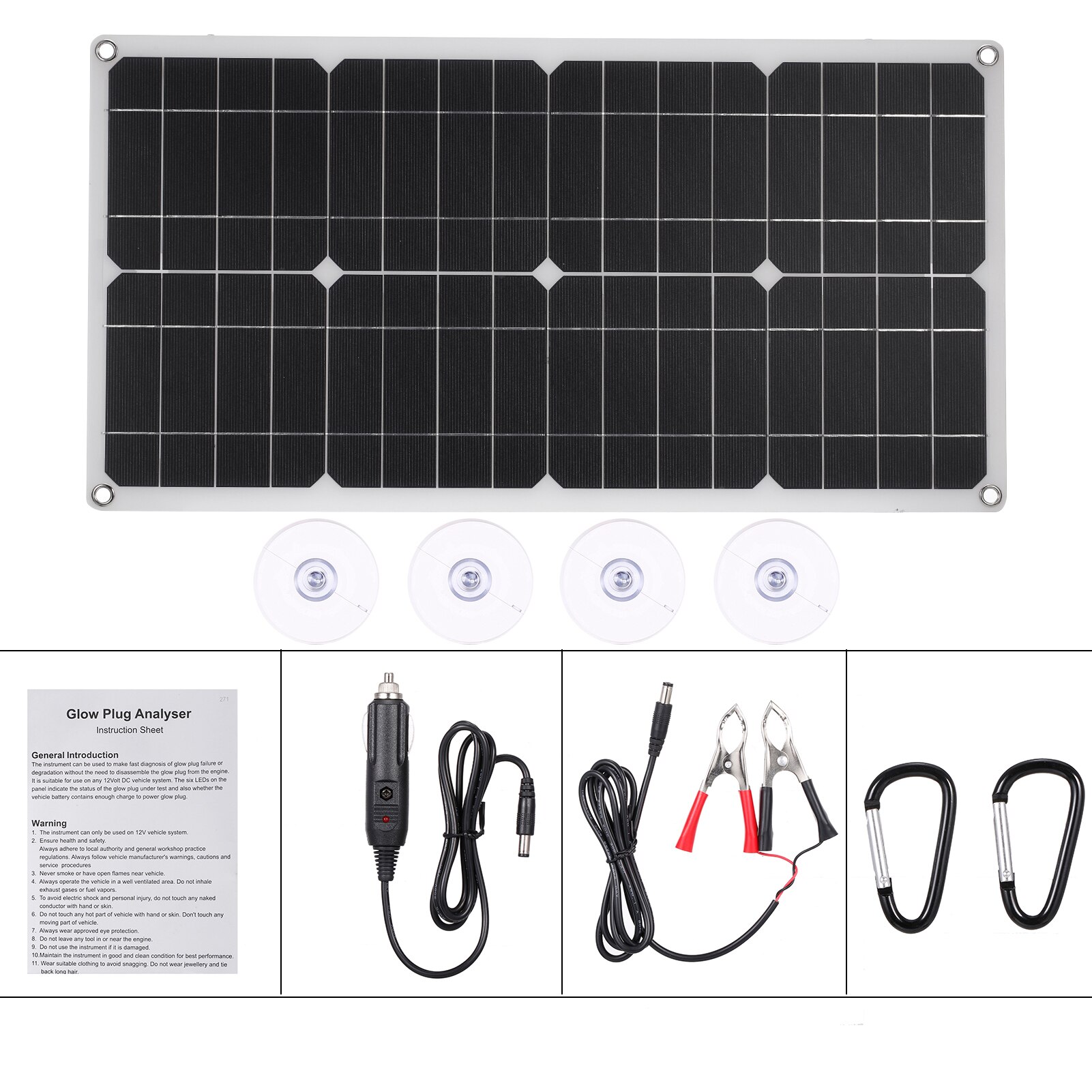 Solar Panel with USB Interface Car Battery Charger... – Grandado