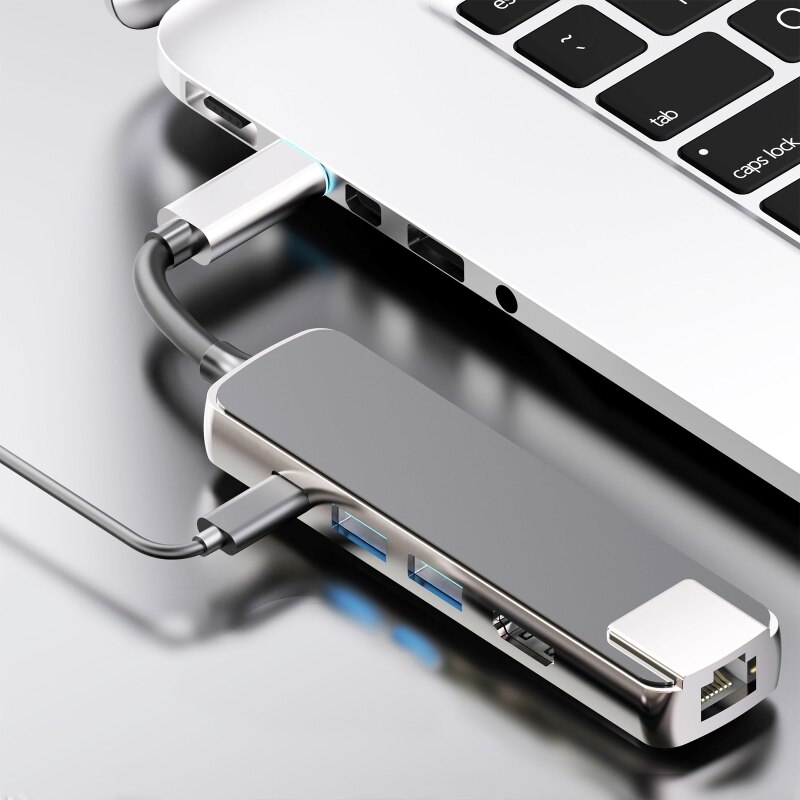 H052 5 in 1 USB-C Hub Multiport Adapter for USB-C ... – Grandado