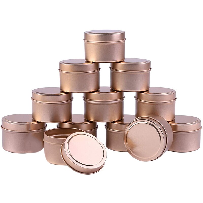 12 Pieces Candle Tin Candle Containers 4 Ounces Ca... – Grandado