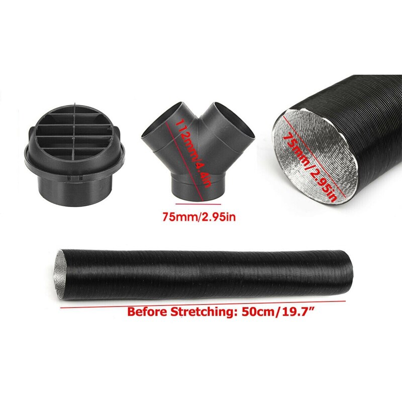 75Mm Auto Auto Heater Pijp Duct Y Stuk Warm Luchtu... – Grandado