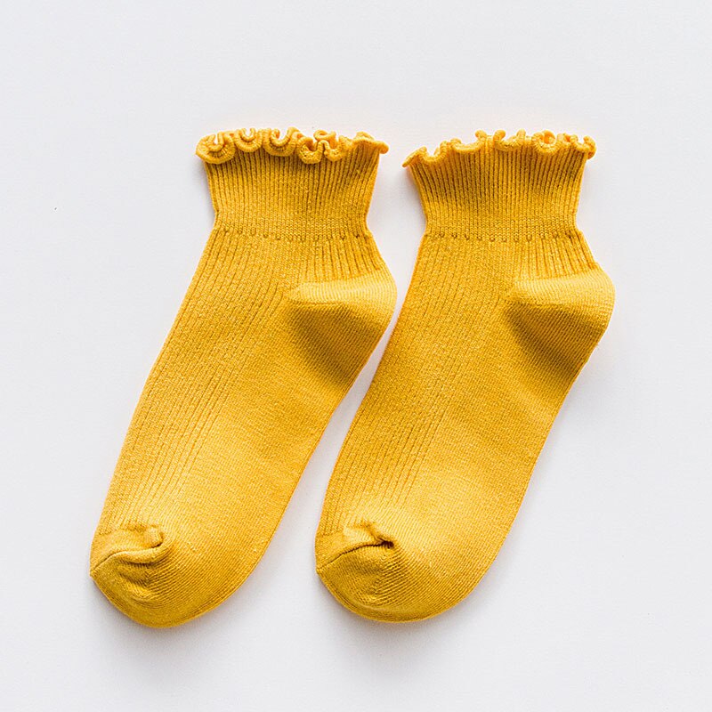Cute Women Ankle Socks Sweet Ruffles Princess Stud... – Vicedeal