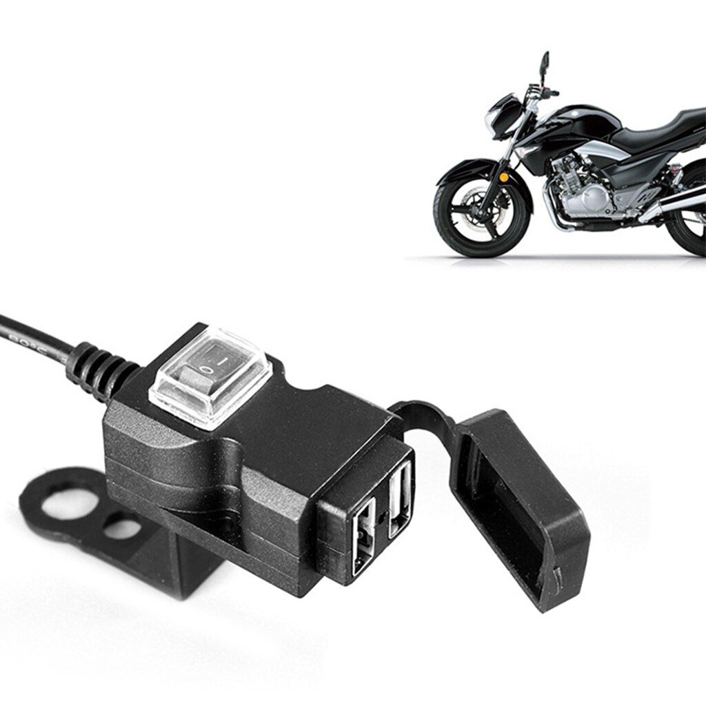 Dobbelt usb port 12v vandtæt motorcykel styr oplad... – Grandado