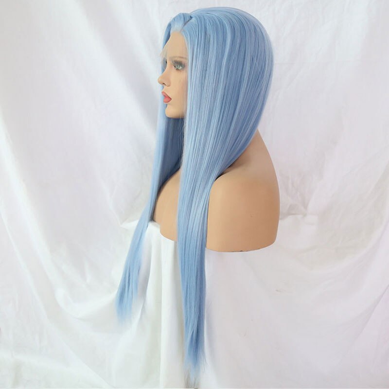 Bombshell Sky Blue Silky Straight Synthetisch Haar... – Vicedeal