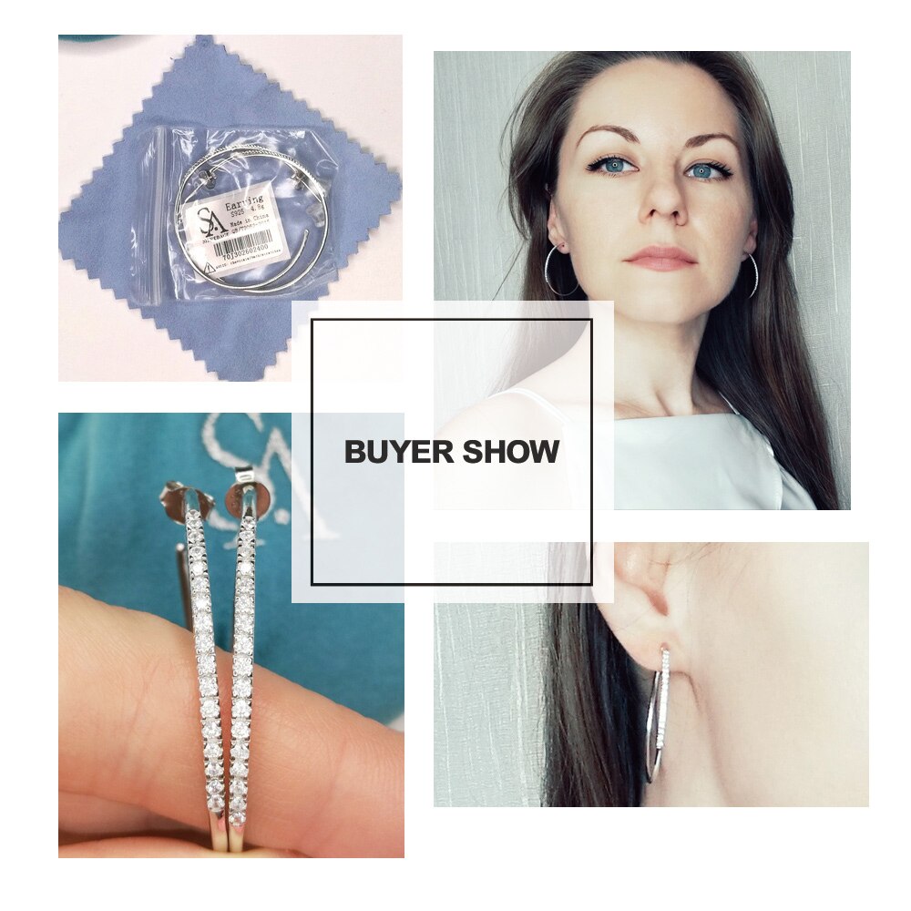 Sa Silverage 925 Sterling Zilveren Cirkel Oorringe... – Vicedeal