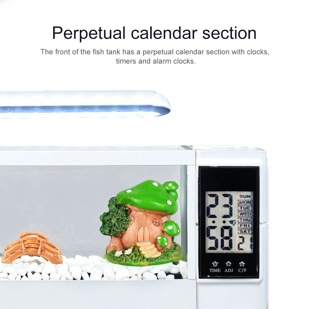 Aquarium USB Mini Aquarium Fish Tank Aquarium with... – Grandado