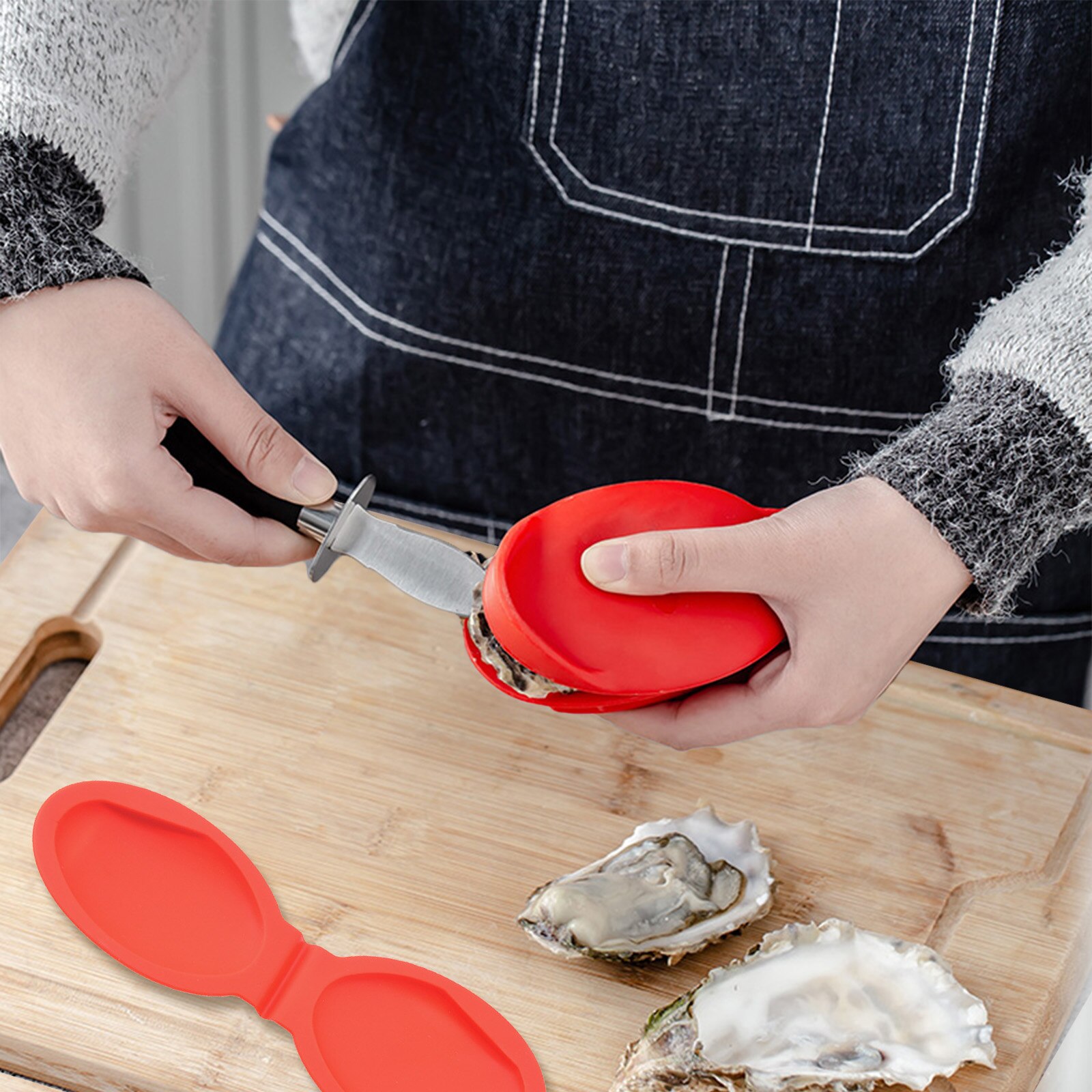 Oyster Shucker Silicone Oyster Shucking Hand Clip ... – Grandado