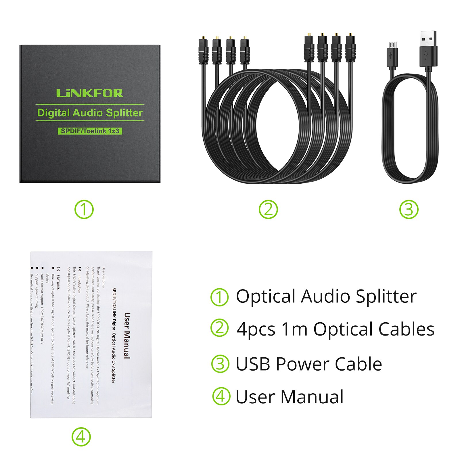 Linkfor 3 Manier Aluminium Spdif Toslink Optische ... – Vicedeal