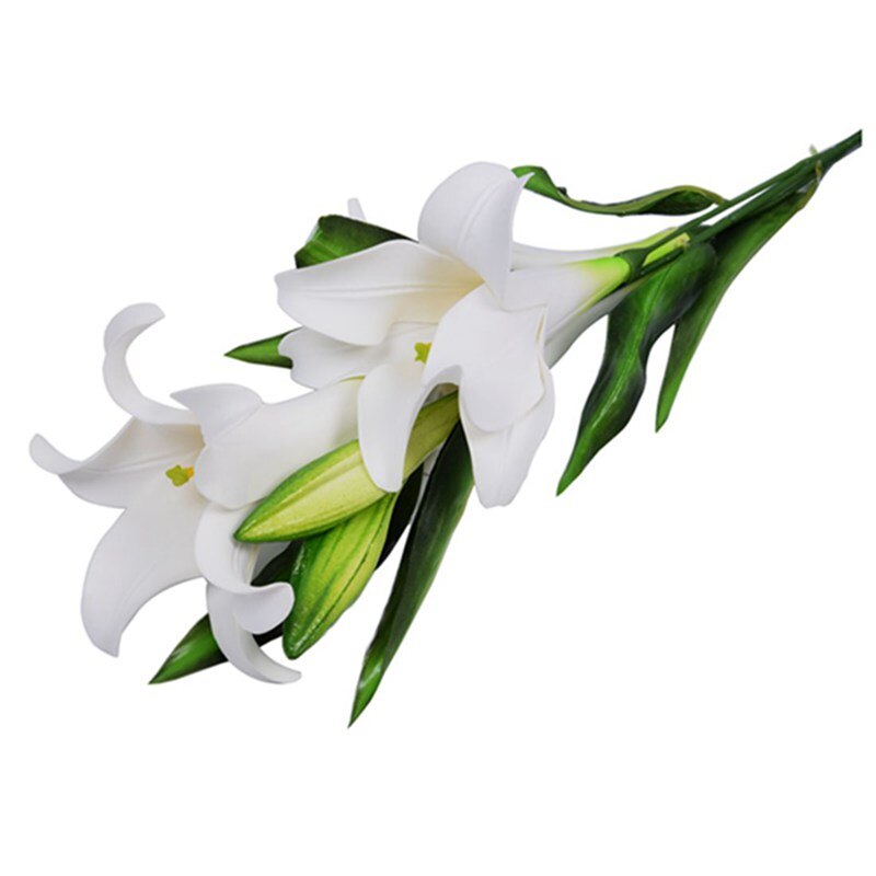 Konstgjord blomma plast tyg lilja deco för hus kon... – Vicedeal
