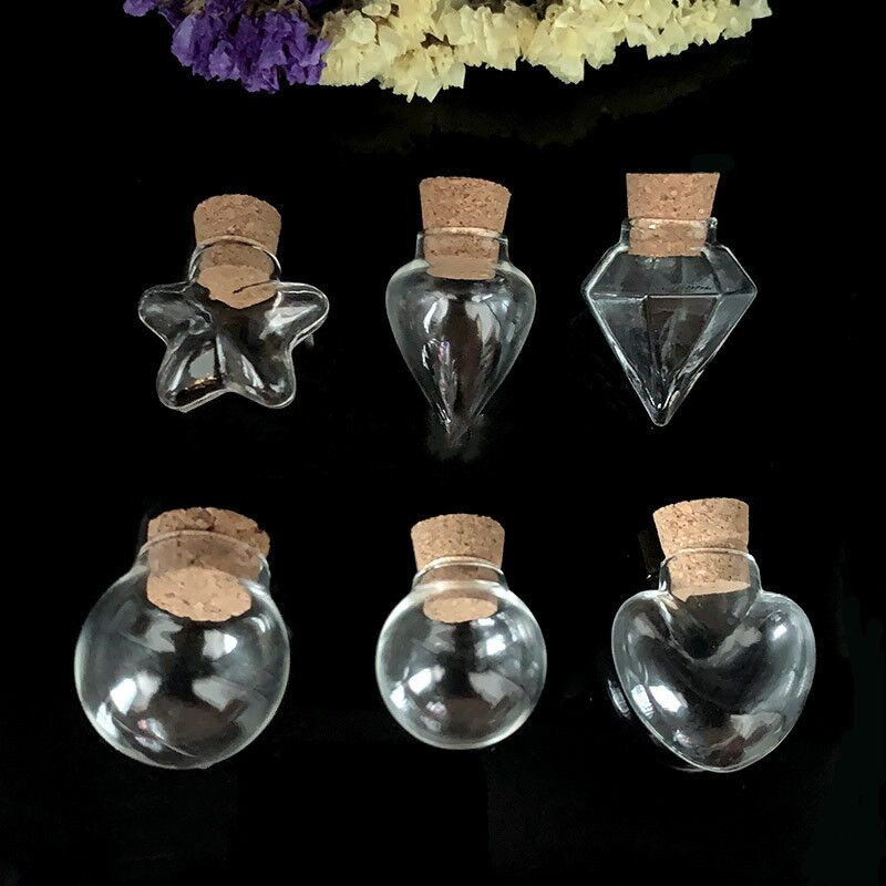 Mix Shape Glass Bottles Clear Drifting Bottles Sma... – Grandado