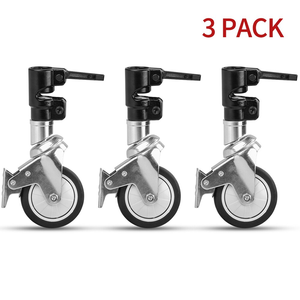 3Pcs C-Stand Swivel Caster Wheel Set 25mm Diameter... – Grandado