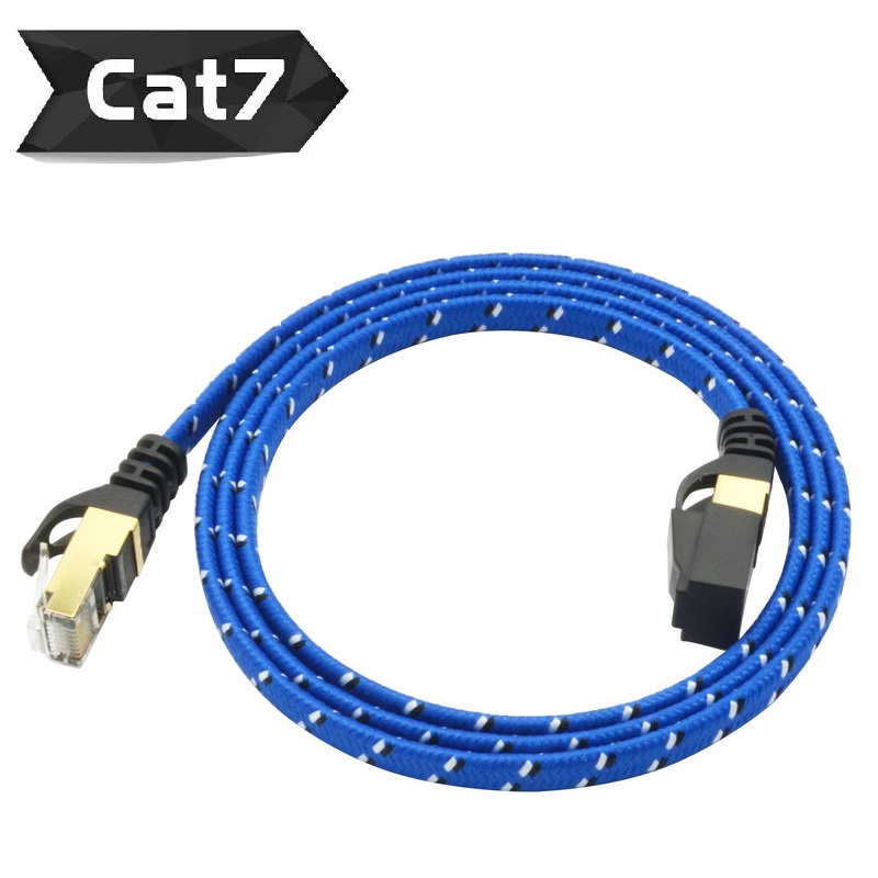 2 meter CAT7 10G Ethernet Platte Kabel Nylon Gevlo... – Grandado