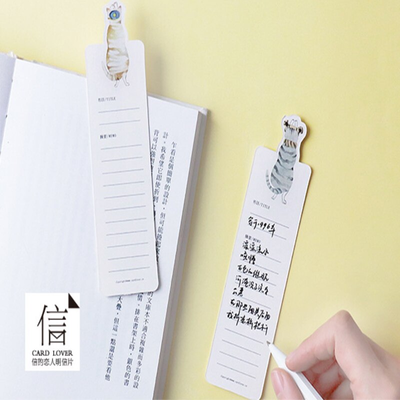 30 Stks/pak Kawaii Kat Serie Bookmark Papier Carto... – Grandado