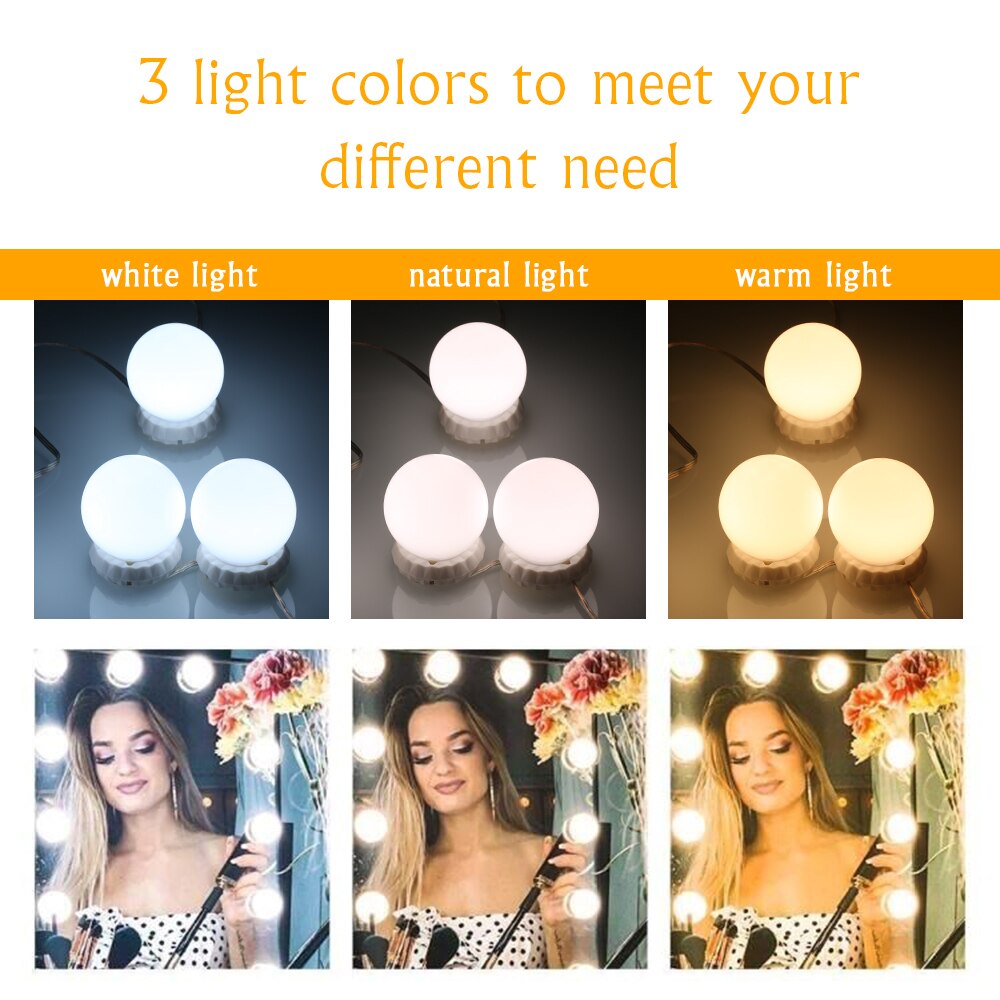 5V Makeup Table Mirror Light Vanity Lights Hollywo... – Grandado