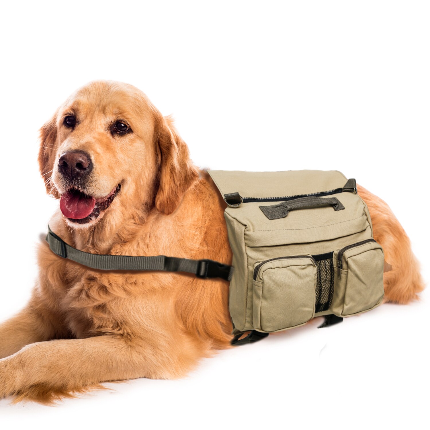 Dog Packs High Capacity Canvas Dog Saddle Bags Lar... – Grandado