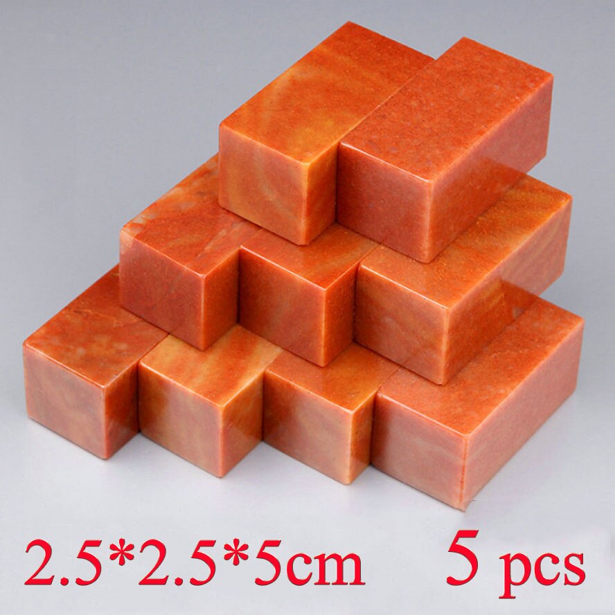 5 pcs Blank Chinese Stamp Stone Tradition Painting... – Grandado