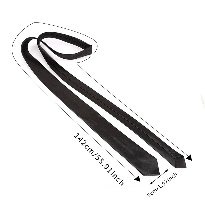 Solid Color Necktie For Men Casual Slim Plain Mens... – Grandado