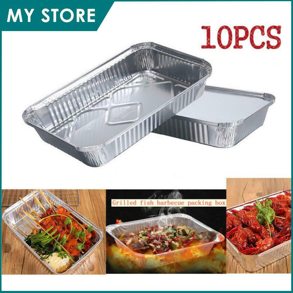 10 Pcs 2200ML Aluminum Foil Pans Trays Deep Steam ... – Vicedeal