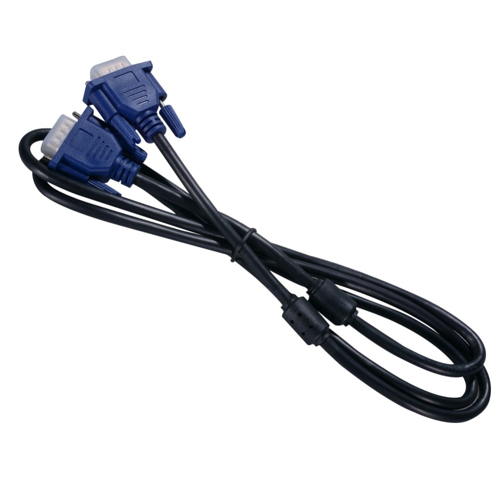 1.5M Black Blue VGA 15 Pin Male to Male Plug TV La... – Vicedeal