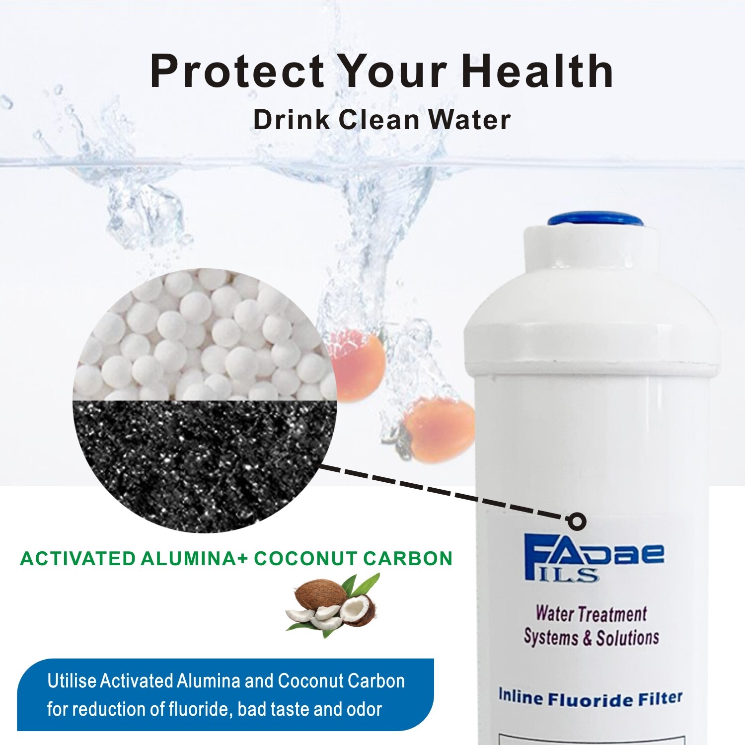 10" Inline Fluoride Water Filter For RO, Ice Maker... – Grandado