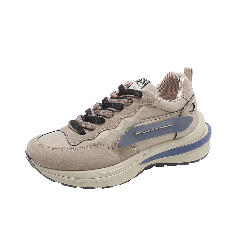 Daddy Shoes Female Ins Tide Net Gray Black Color P... – Grandado