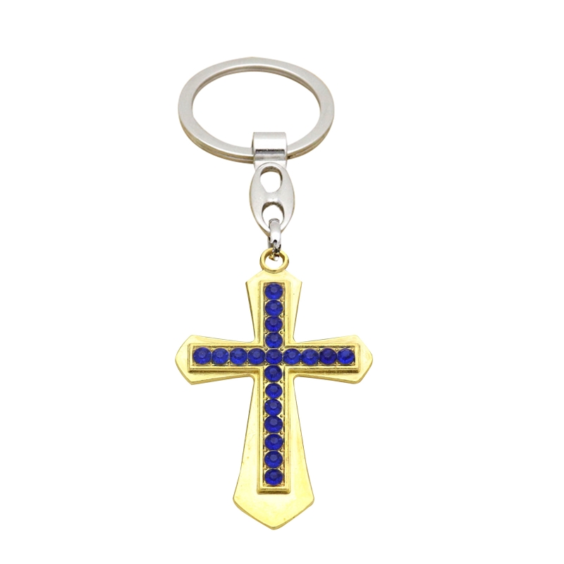 Christian Diamond Cross Sleutelhanger Metalen Kath... – Grandado