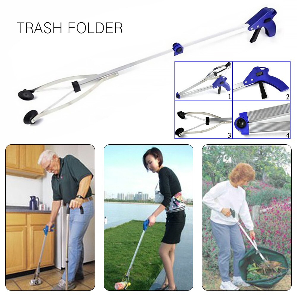 80cm Foldable Litter Reachers Pickers Pick Up Tool... – Grandado